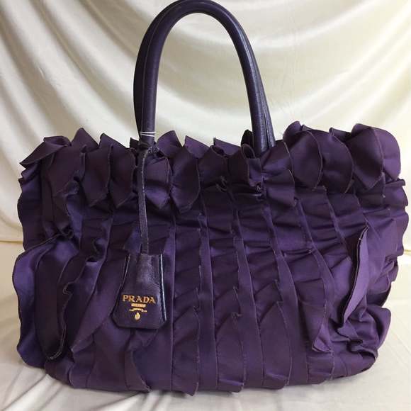 Prada | Bags | Prada Purple Nylon Handbags Sku 637 | Poshmark